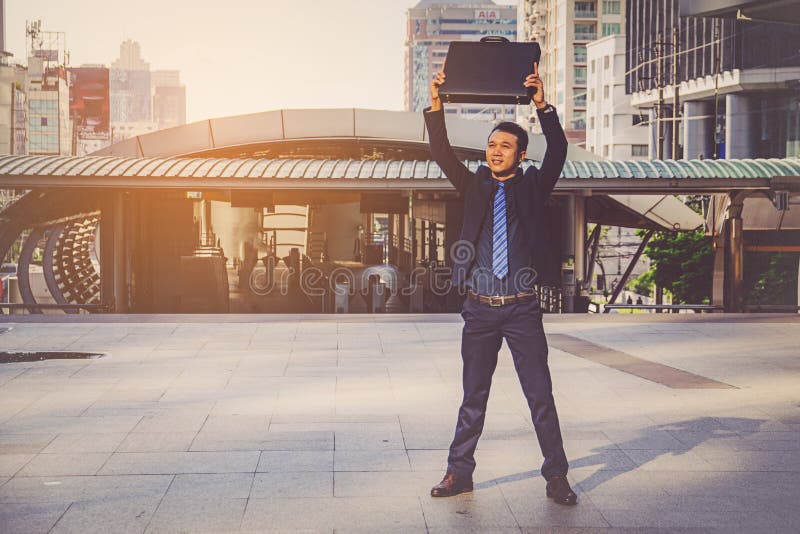 Businessman Holding a Briefcase, Powerful Businessman. Stock Image ...