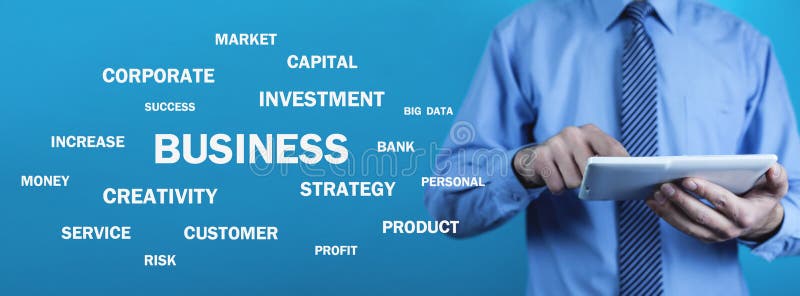 Businessman Holding Business Words. Business Concept Stock Image ...