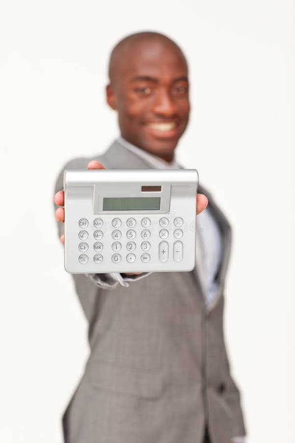 Businessman Holding a Calculator Stock Photo - Image of accounting ...