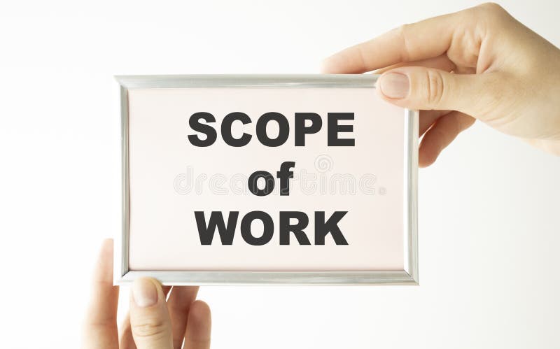 Card with Text Scope of Work Stock Photo - Image of space, plan: 195641238
