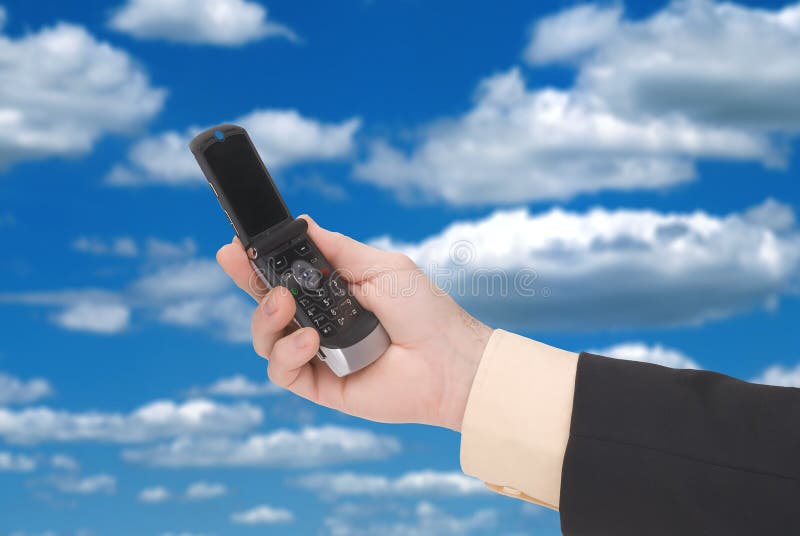 Man holding cell phone stock image. Image of good, communication - 2097577