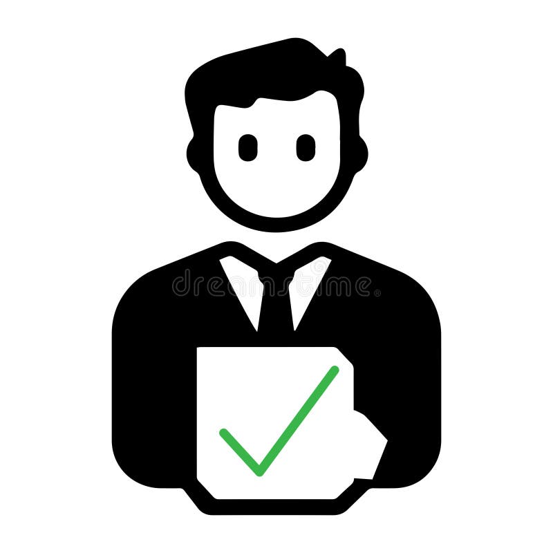 Businessman Holding a Checklist with a Green Checkmark, Indicating ...