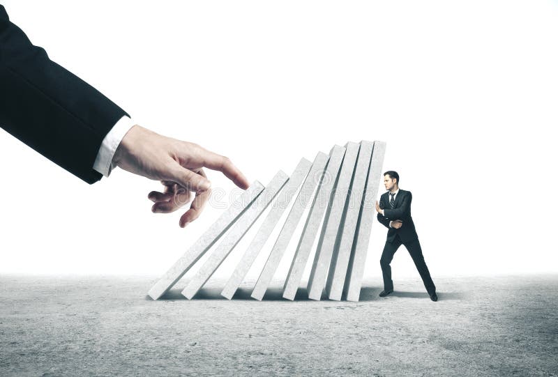 Businessman holding column stock photo. Image of design - 166852088