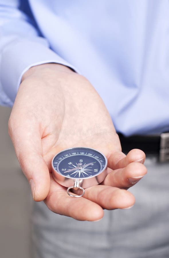 Compass in hand stock photo. Image of calculation, guide - 29792172
