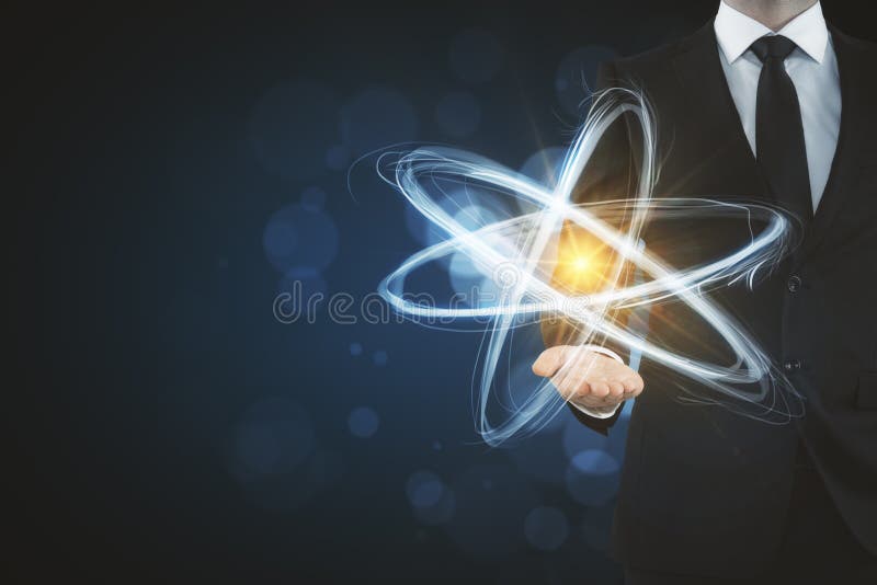Creative atom backdrop stock image. Image of design - 117125427
