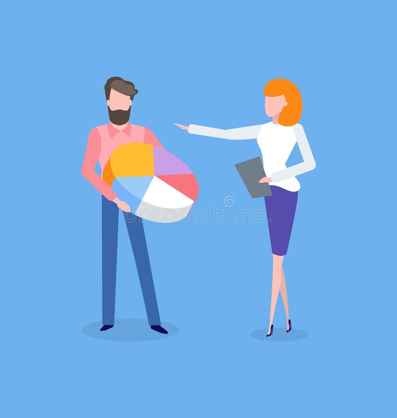 Teamwork Report, Diagram or Circle Chart Vector Stock Vector ...