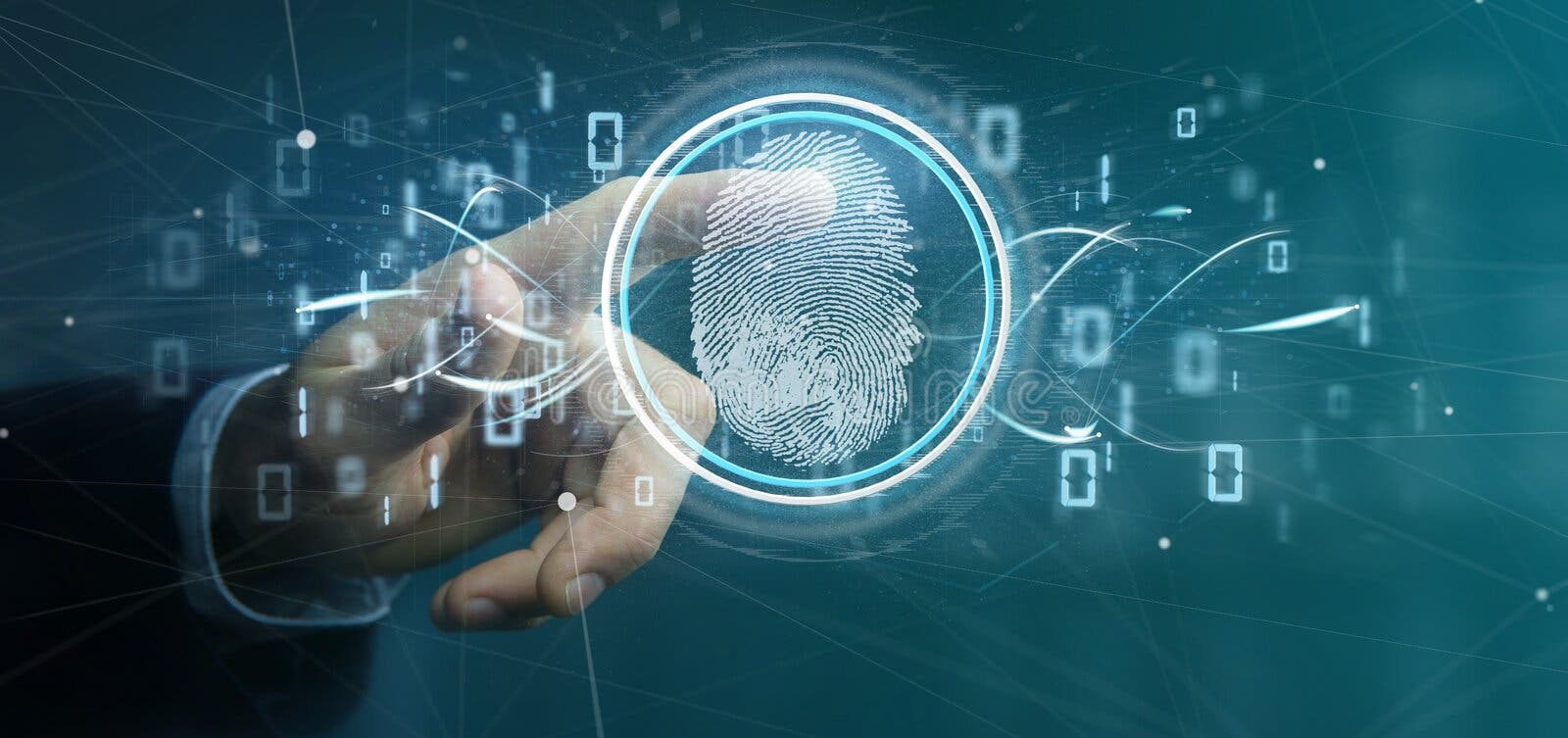 Fingerprint Identification Logo Vector Stock Vector - Illustration of ...