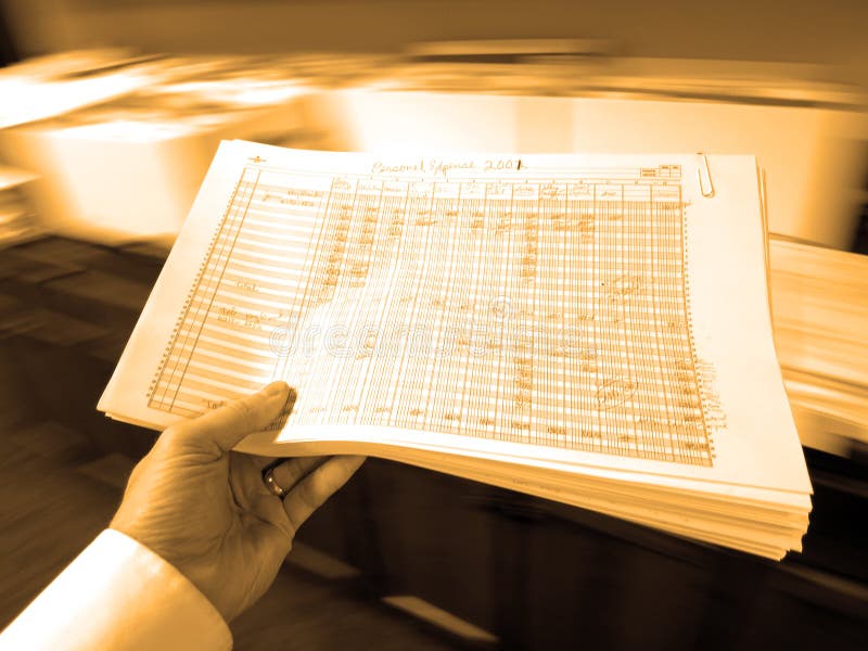 Businessman Holding Documents Spreadsheets Stock Image - Image of ...