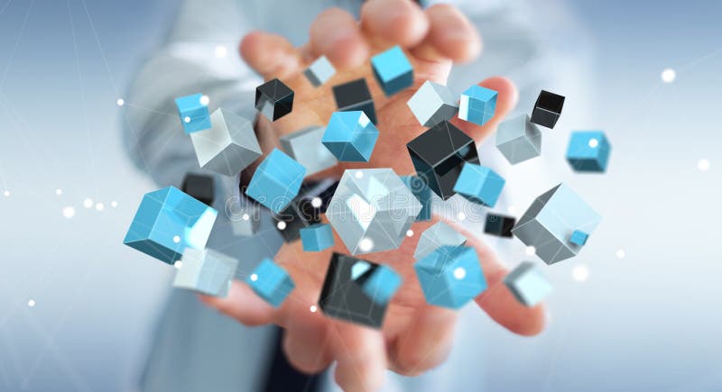 Cube network stock illustration. Illustration of isolated - 10894844