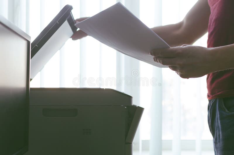 Scan documents. stock photo. Image of monitor, concept - 132578532