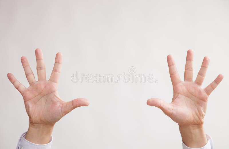 Businessman Holding Hands Up Stock Image - Image of hand, caucasian ...