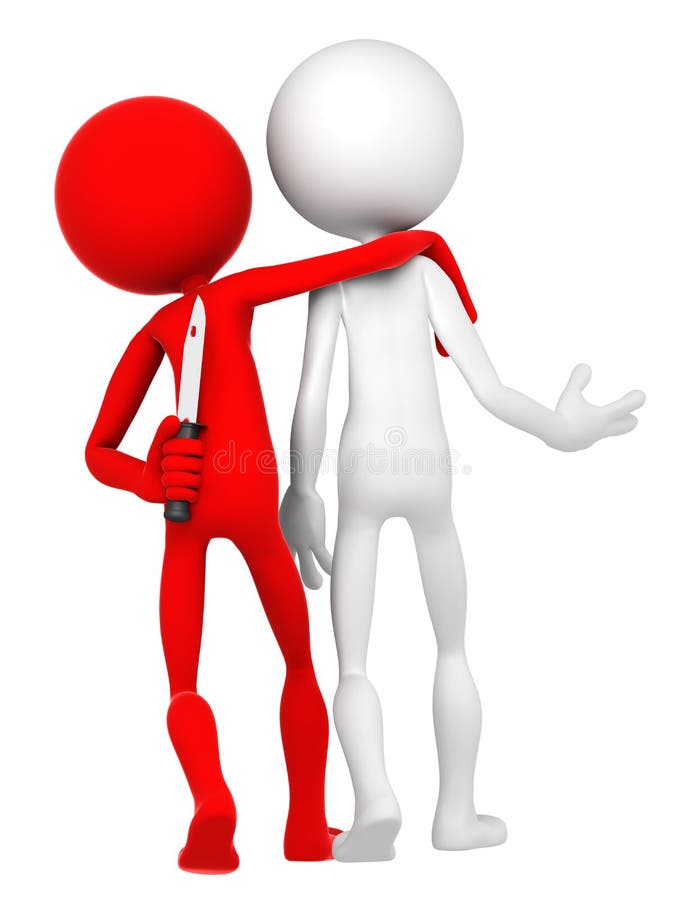 Businessman Holding Knife Behind His Back Stock Illustration ...