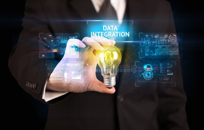 Businessman Holding a Light Bulb, Online Security Concept Stock Image ... Businessman Holding a Light Bulb, Online Security Concept Stock Image ...