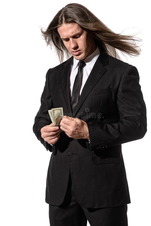 Businessman holding money stock photo. Image of boss - 66665982