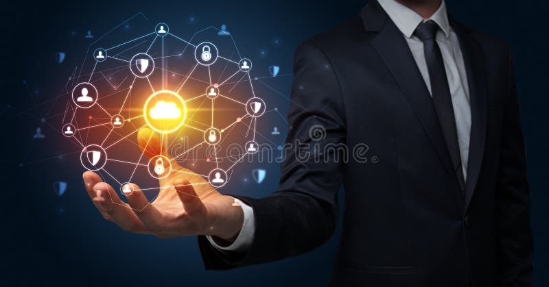 Networking Connection Concept with Dark Wallpaper Stock Image - Image ...