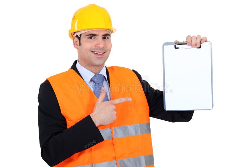 Businessman Holding a Notepad Stock Photo - Image of hand, male: 28642644