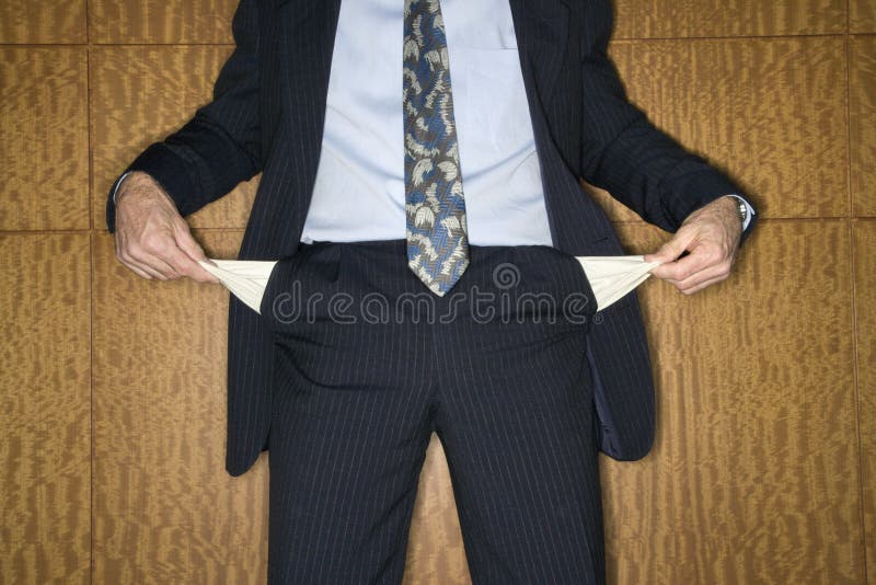 Man Pulling Out Empty Pockets. Stock Photo - Image of adult, bald: 2044946
