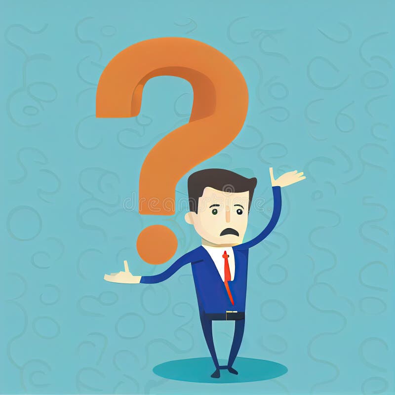 Businessman Holding Question Mark Stock Illustration - Illustration of ...