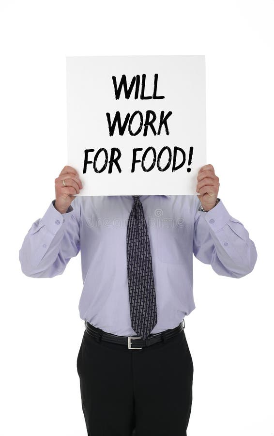 Will Work for Food Cardboard Sign Stock Image - Image of food, crumpled ...