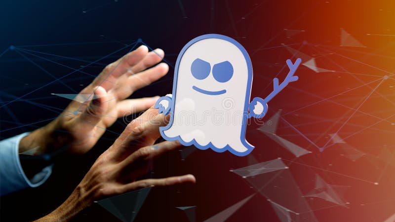 Businessman Holding a Spectre Processor Attack with Network Conn Stock ...