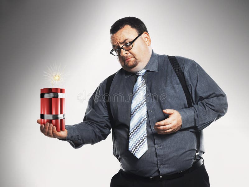 Businessman Holding Sticks of Dynamite Stock Image - Image of executive ...