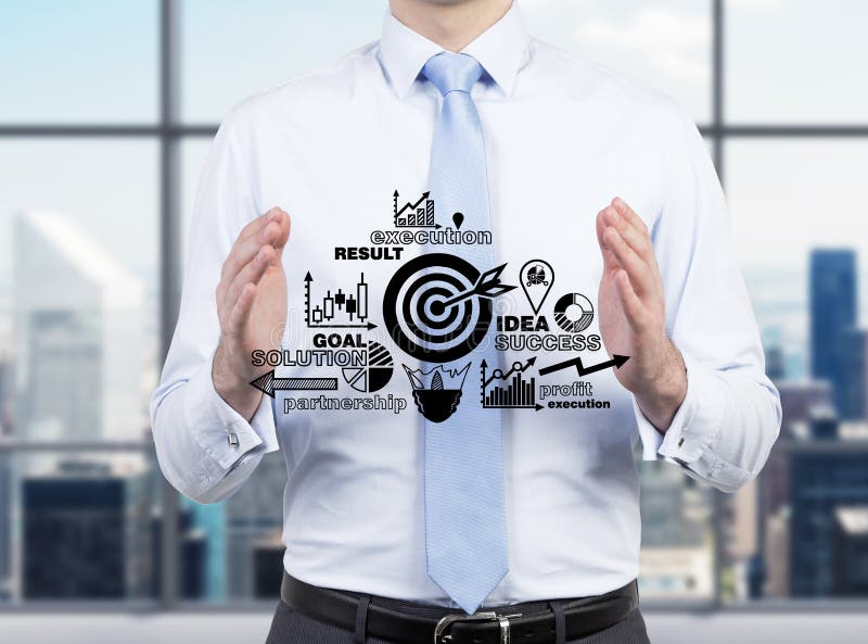 Businessman Holding Success Plan Stock Image - Image of graph ...