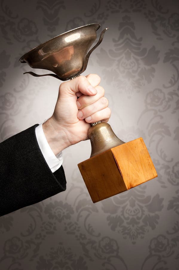 Businessman Holding a Trophy Stock Photo - Image of award, male: 33089150
