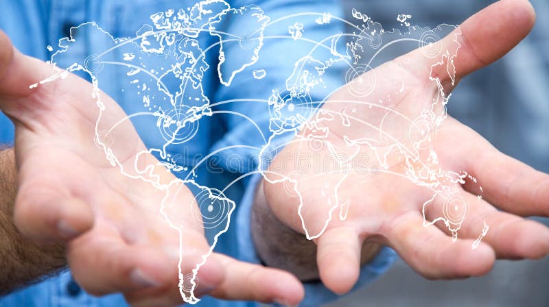 World connection stock illustration. Illustration of internet - 17623414