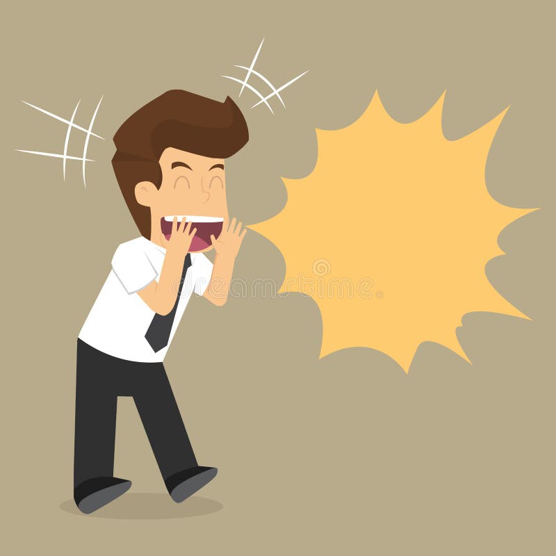 Businessman Holler stock vector. Illustration of career - 79662096