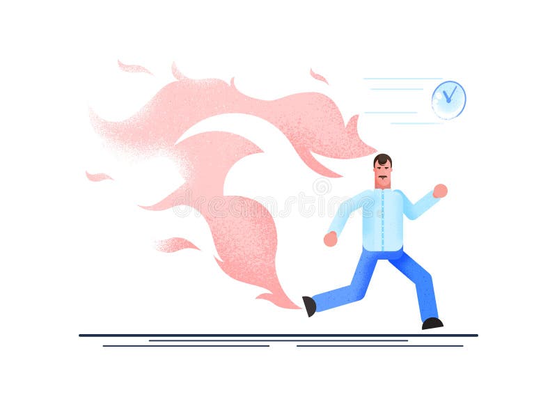 Hurry for Office - Indian Cartoon Man Father Vector Illustration Stock ...