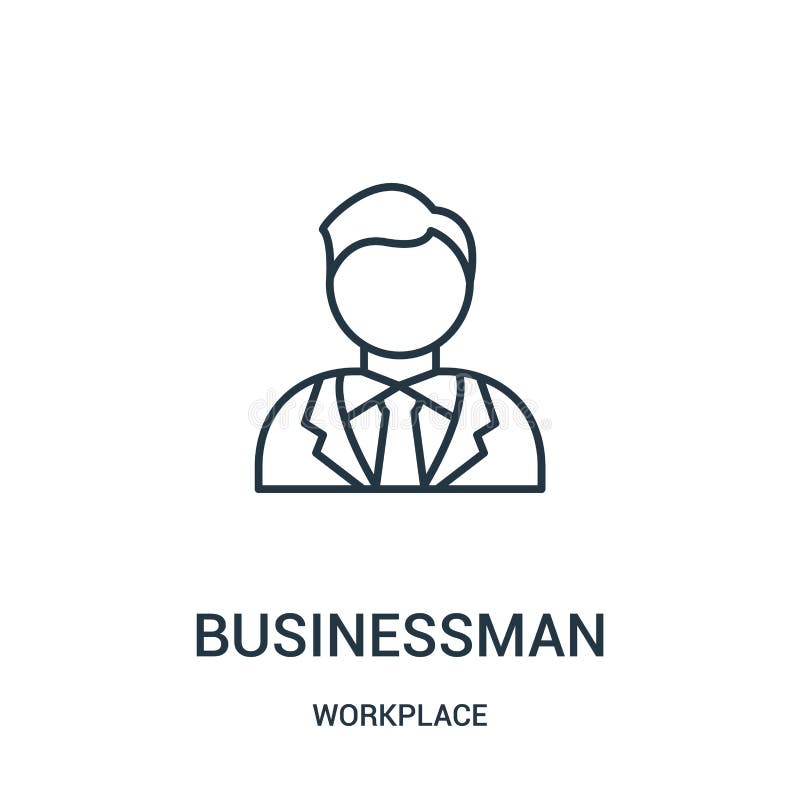 Businessman Icon Vector from Workplace Collection. Thin Line ...