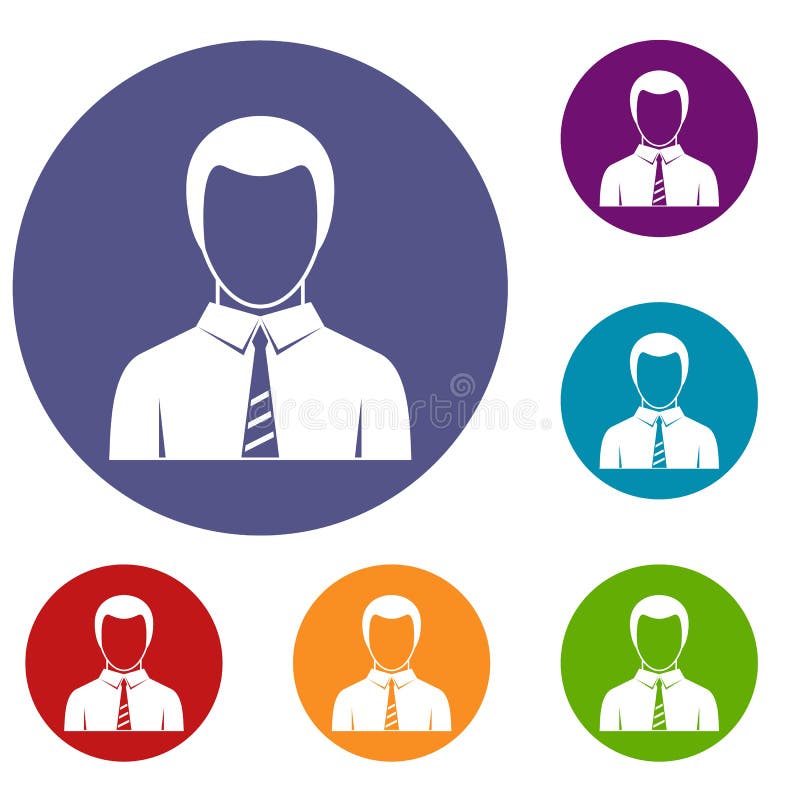 Businessman icons set stock vector. Illustration of handsome - 98320722