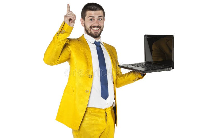 Businessman with an Idea for an Online Store Stock Photo - Image of ...
