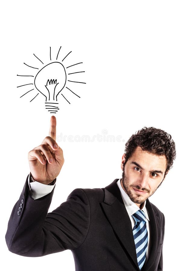 Businessman with an idea stock image. Image of human - 36672345