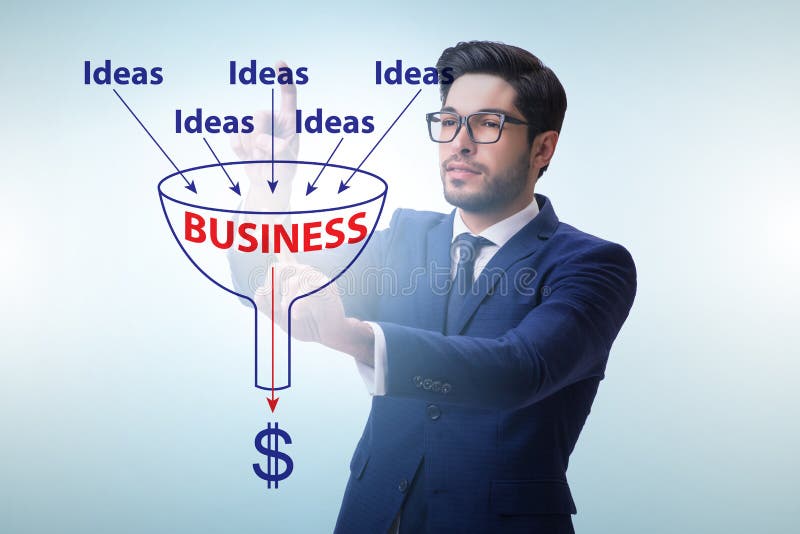 Businessman in Ideas Generation Concept Stock Image - Image of plan ...