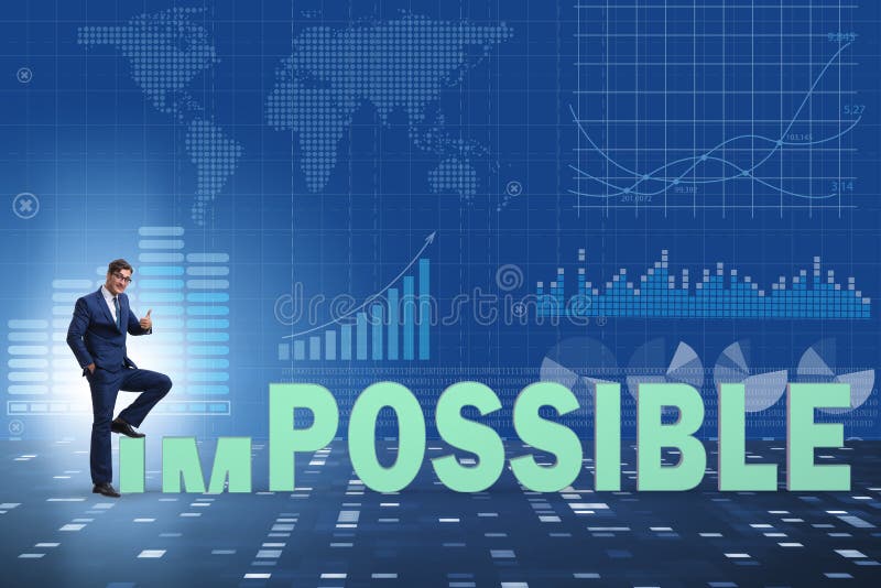 Businessman Impossible Solution Concept Stock Image - Image of internet ...