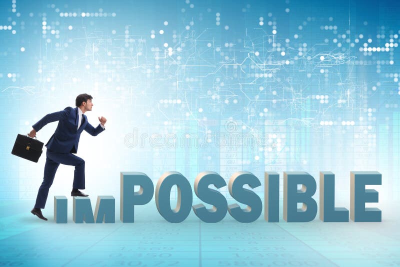 Businessman Impossible Solution Concept Stock Image - Image of internet ...