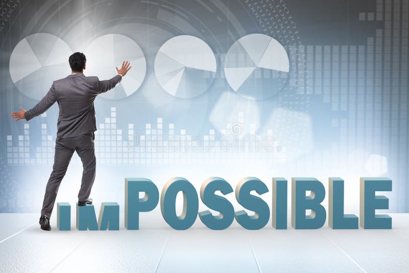 Businessman Impossible Solution Concept Stock Image - Image of internet ...