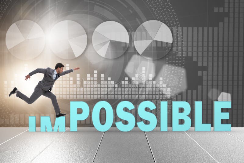 Businessman Impossible Solution Concept Stock Image - Image of internet ...