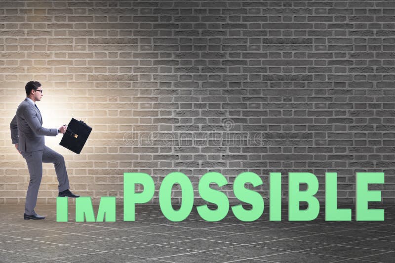 Businessman Impossible Solution Concept Stock Image - Image of internet ...