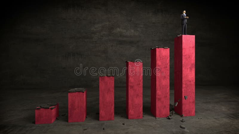 Businessman on Increase Bar Graph, Rising Market Stock Footage - Video ...