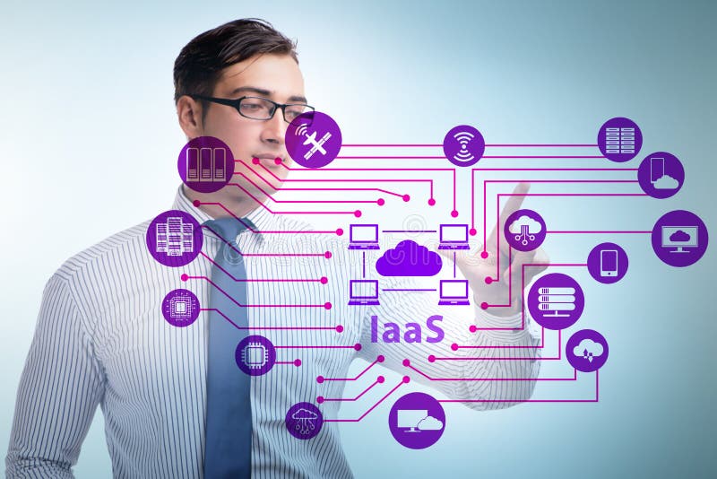Businessman in Infrastructure As a Service Concept Stock Image - Image ...