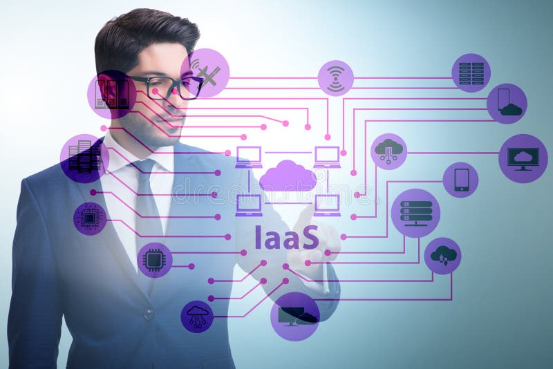 Businessman in Infrastructure As a Service Concept Stock Image - Image ...