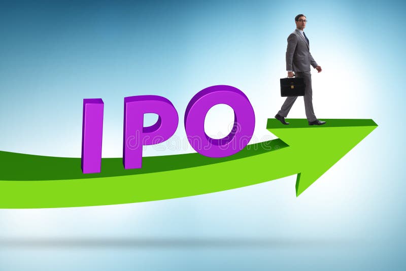 Businessman in the Initial Public Offering IPO Concept Stock Photo ...