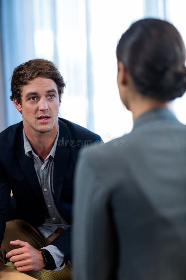 Businessman Interacting with His Team Stock Photo - Image of ...