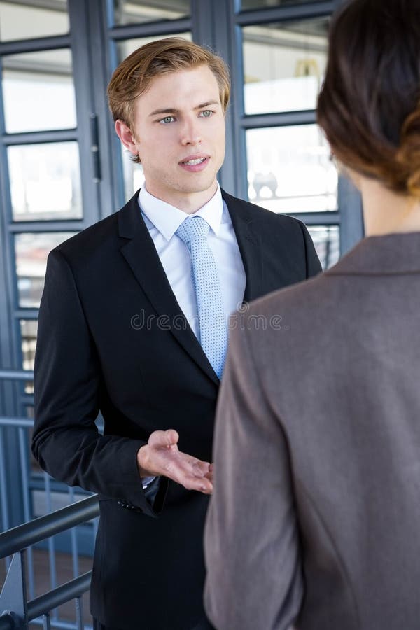 Businessman Interacting with His Team Stock Photo - Image of ...