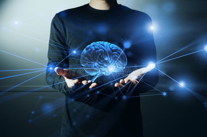 Businessman Interactive Touching a Holographic of Transaction Financial ...