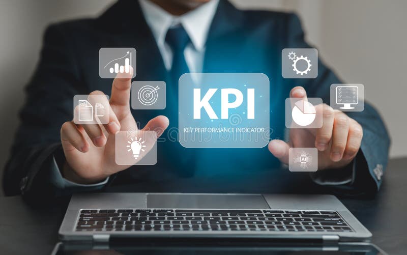 Businessman Analyzing Key Performance Indicators with Digital Tools ...