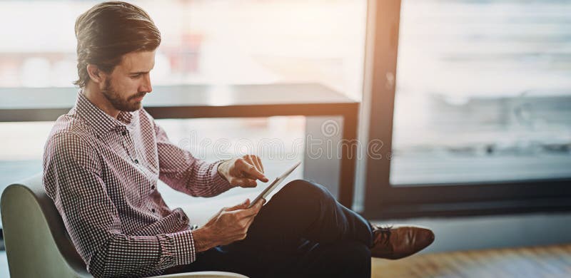 Businessman, Internet and Office Work on Tablet for Productivity ... Businessman, Internet and Office Work on Tablet for Productivity ...