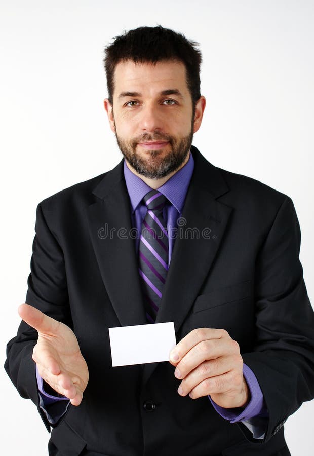 Businessman Introducing Himself Stock Photo - Image of confident ...